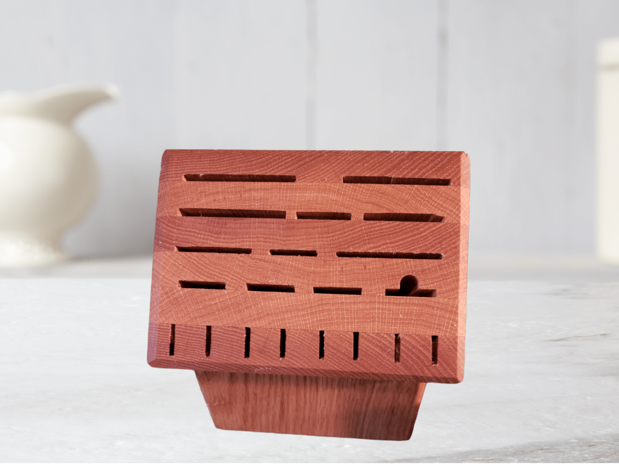 Red Oak Deluxe Knife Block w/Veg Peeler Slot – Rada Knife